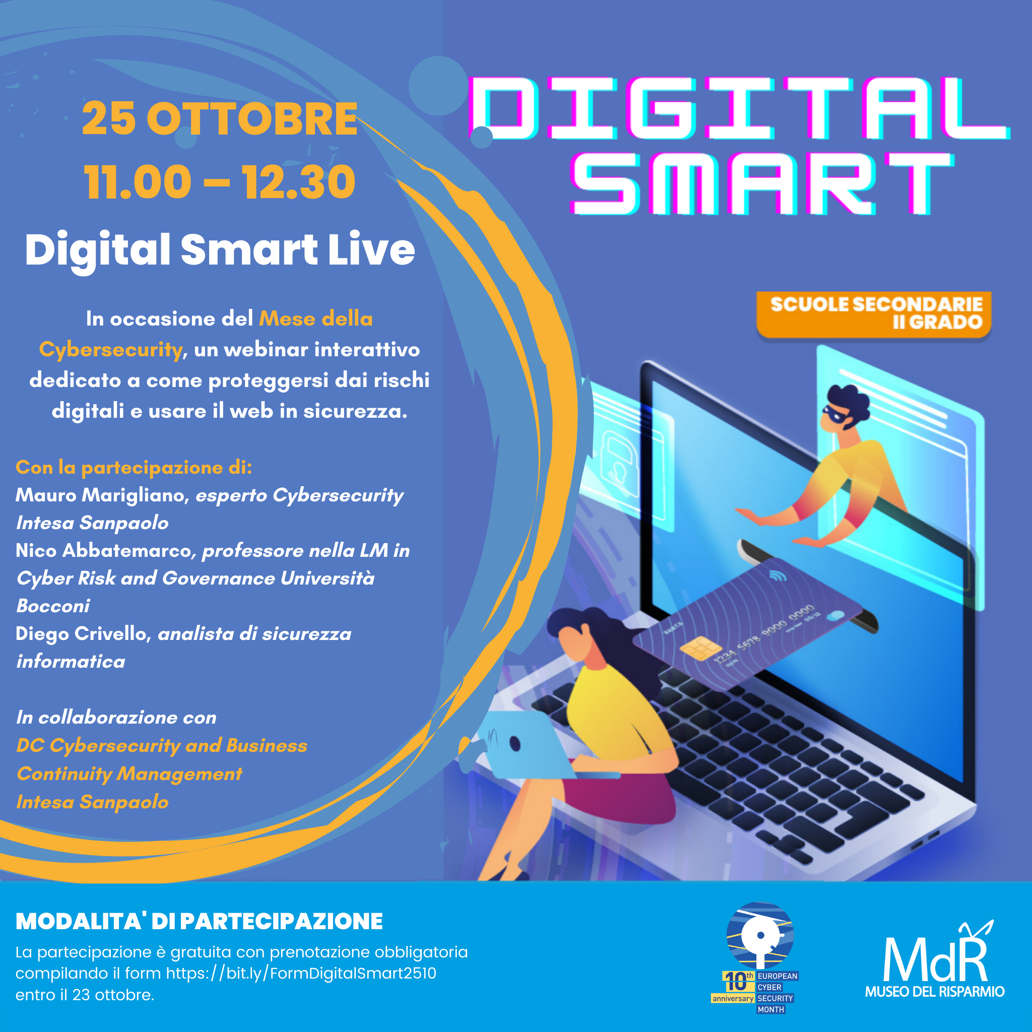 Digital Smart Live - webinar scuole superiori - Museo del Risparmio