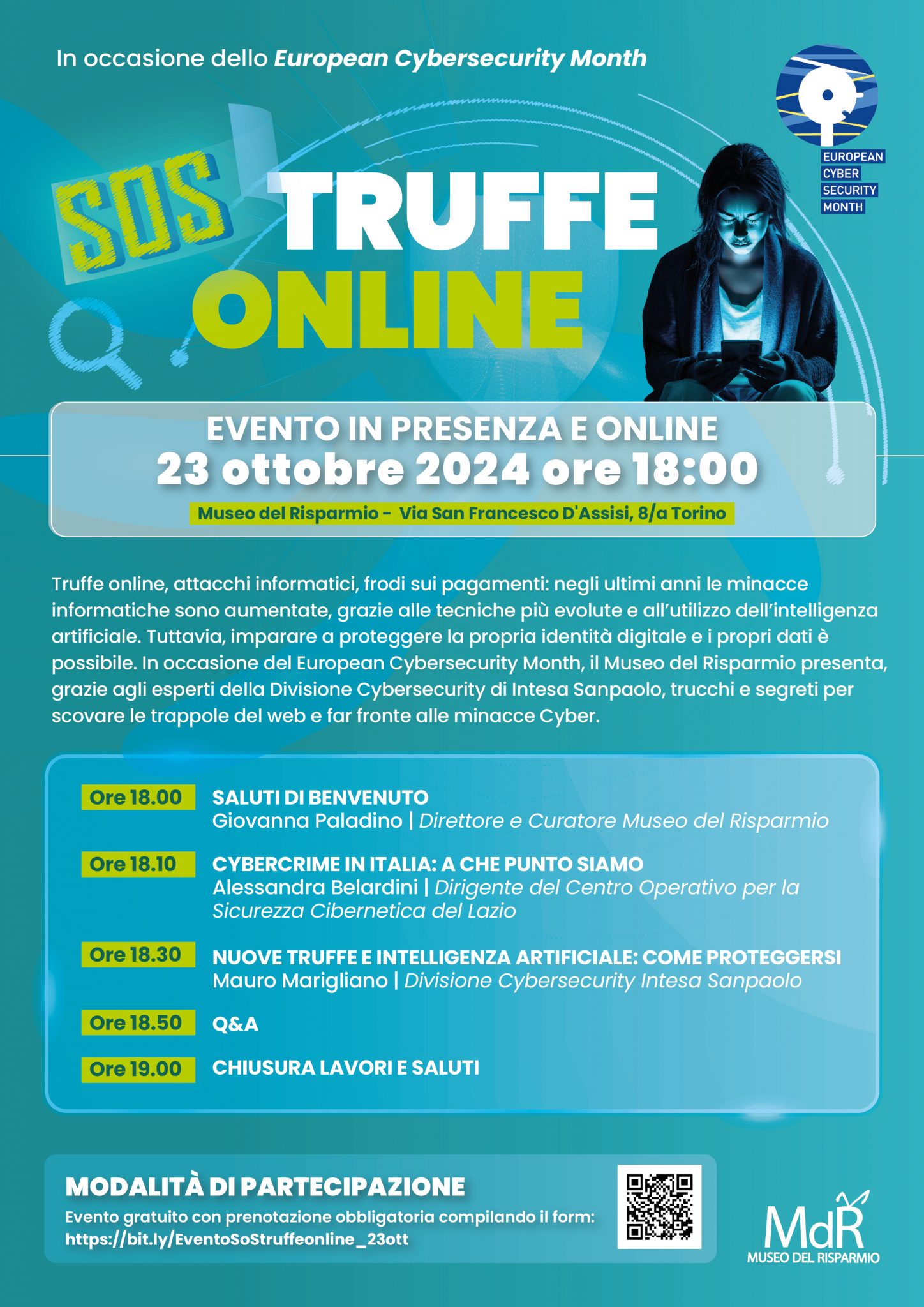 SoS online scams – Cybersecurity event - Museo del Risparmio